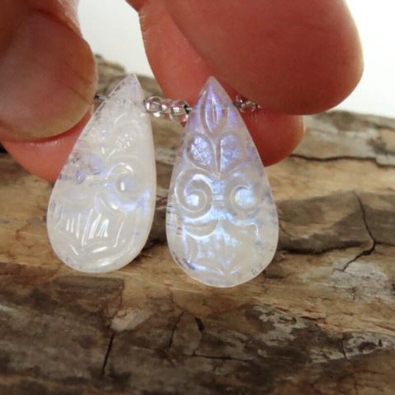Moonstone Drops - Etsy