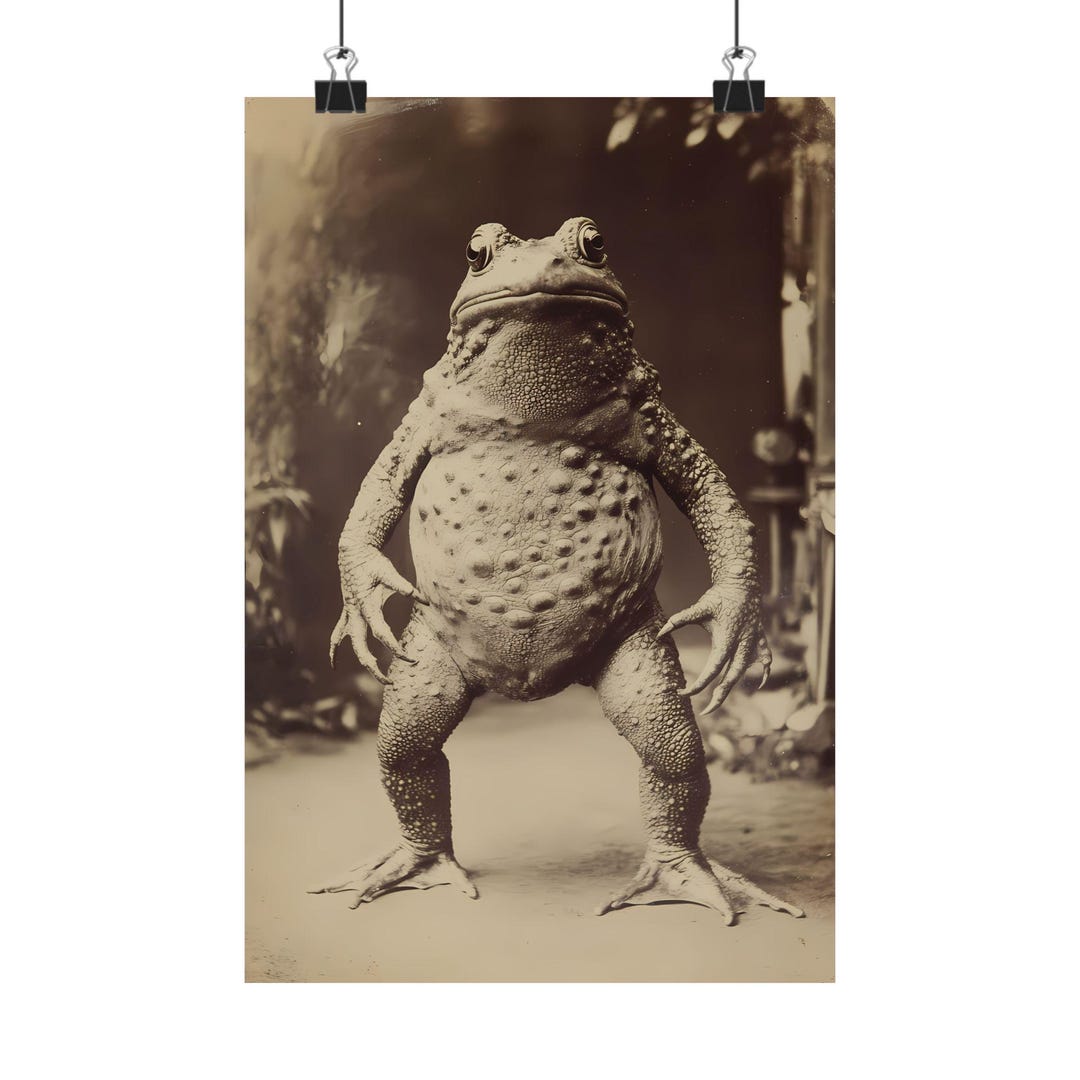 Loveland Frog Cryptid Premium Matte Paper Poster, Victorian Vintage ...