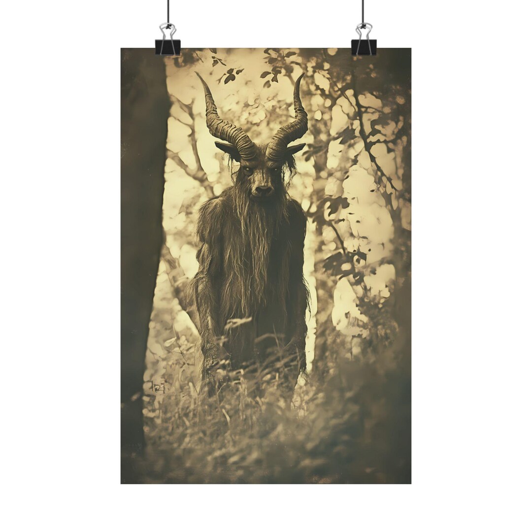 The Goat Man Premium Matte Paper Poster, Victorian Vintage, Gothic ...