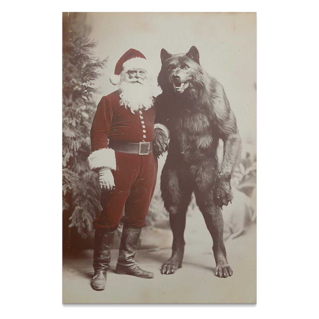 Santa and the Werewolf Premium Matte/glossy Paper Poster, Victorian ...