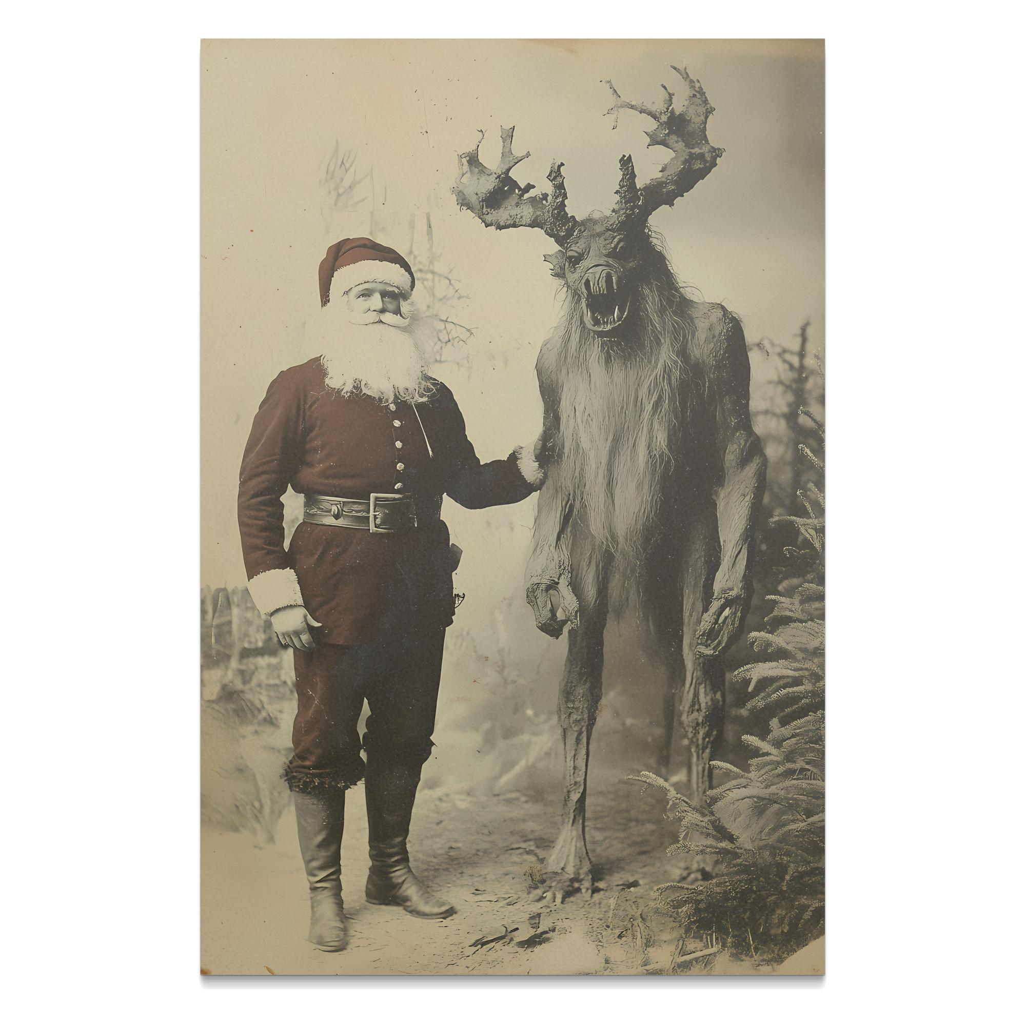 Santa and the Wendigo Premium Matte/glossy Paper Poster, Victorian ...