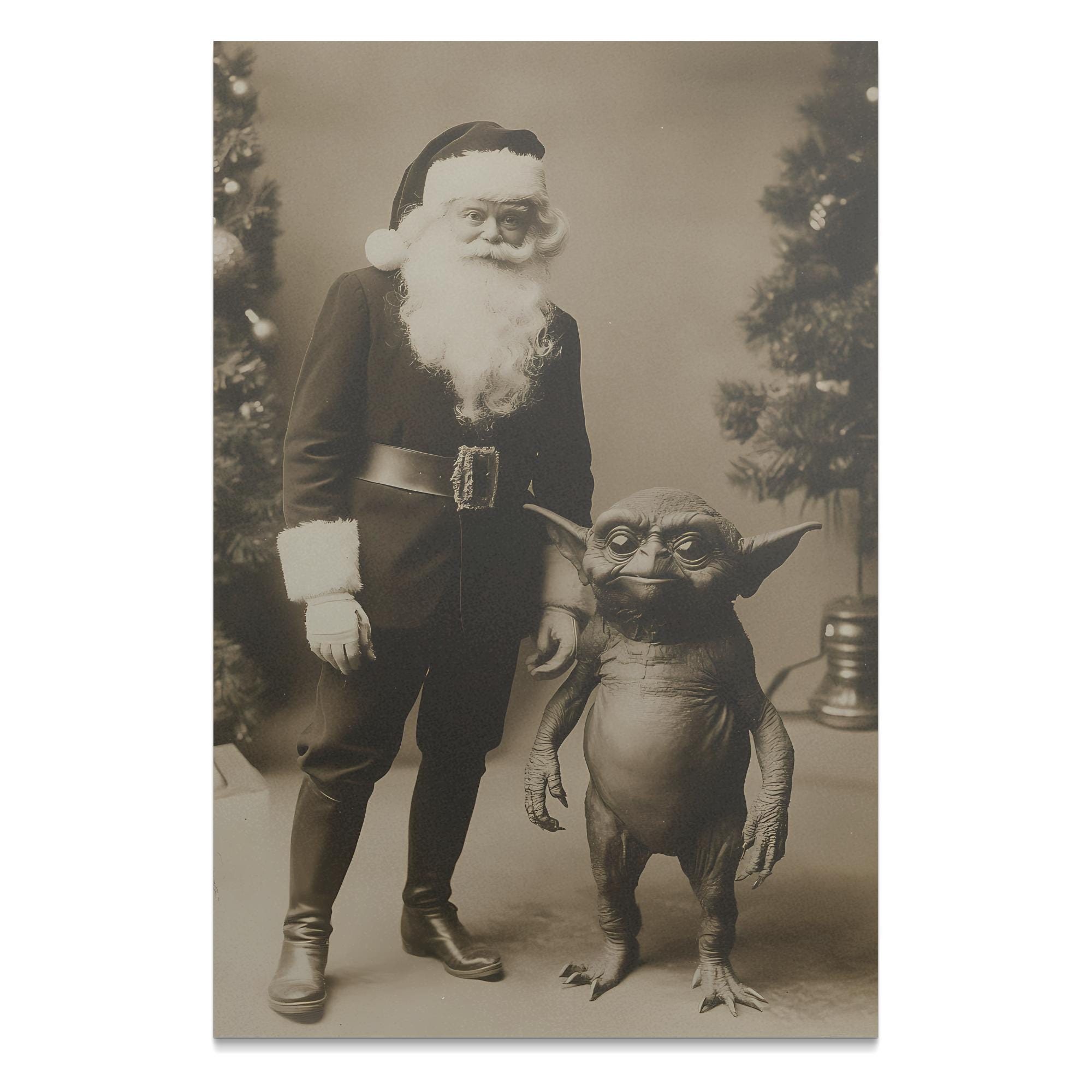 Santa and the Goblin Premium Matte/glossy Paper Poster, Victorian ...