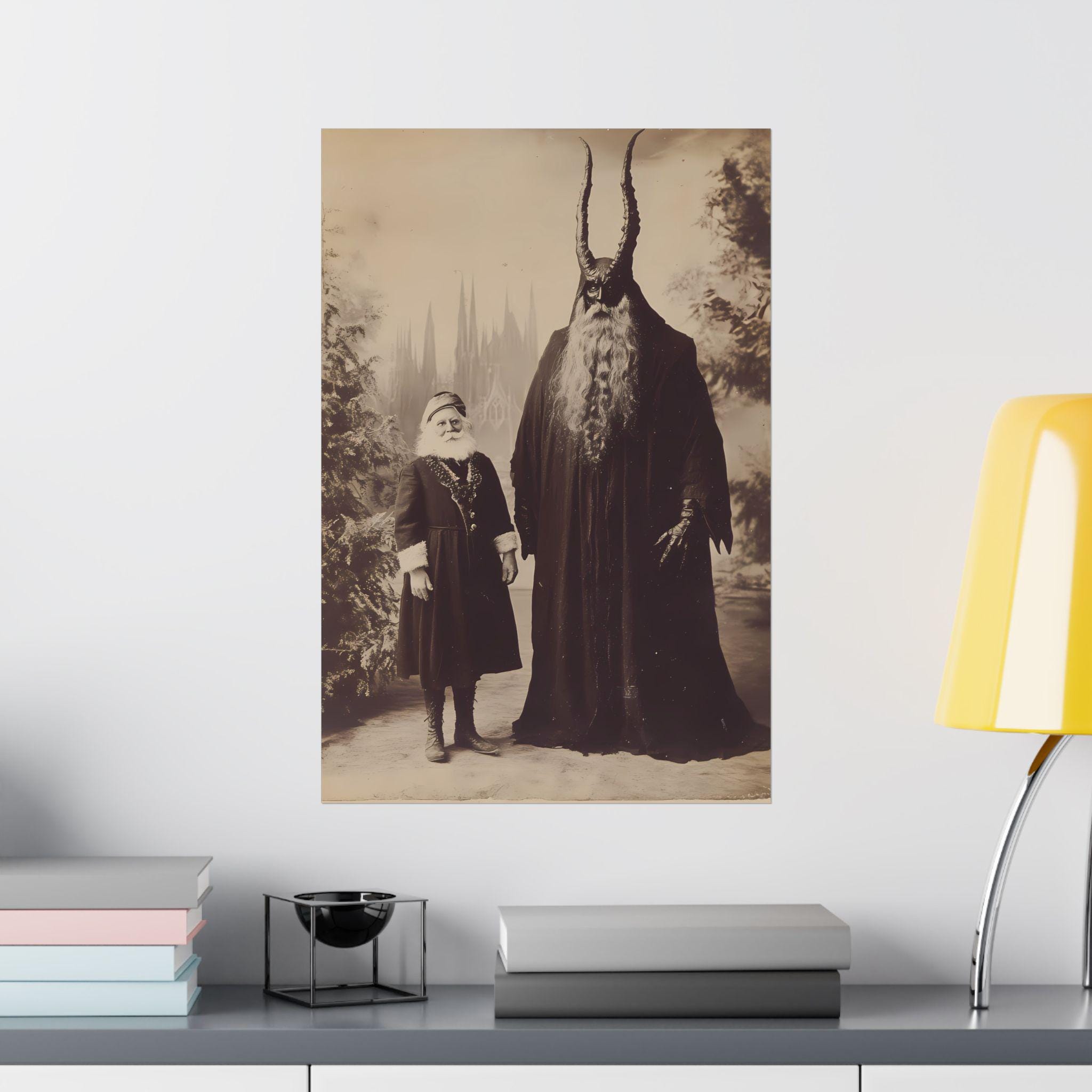 Santa and Ymir the Frost Giant Premium Matte Paper Poster, Victorian ...