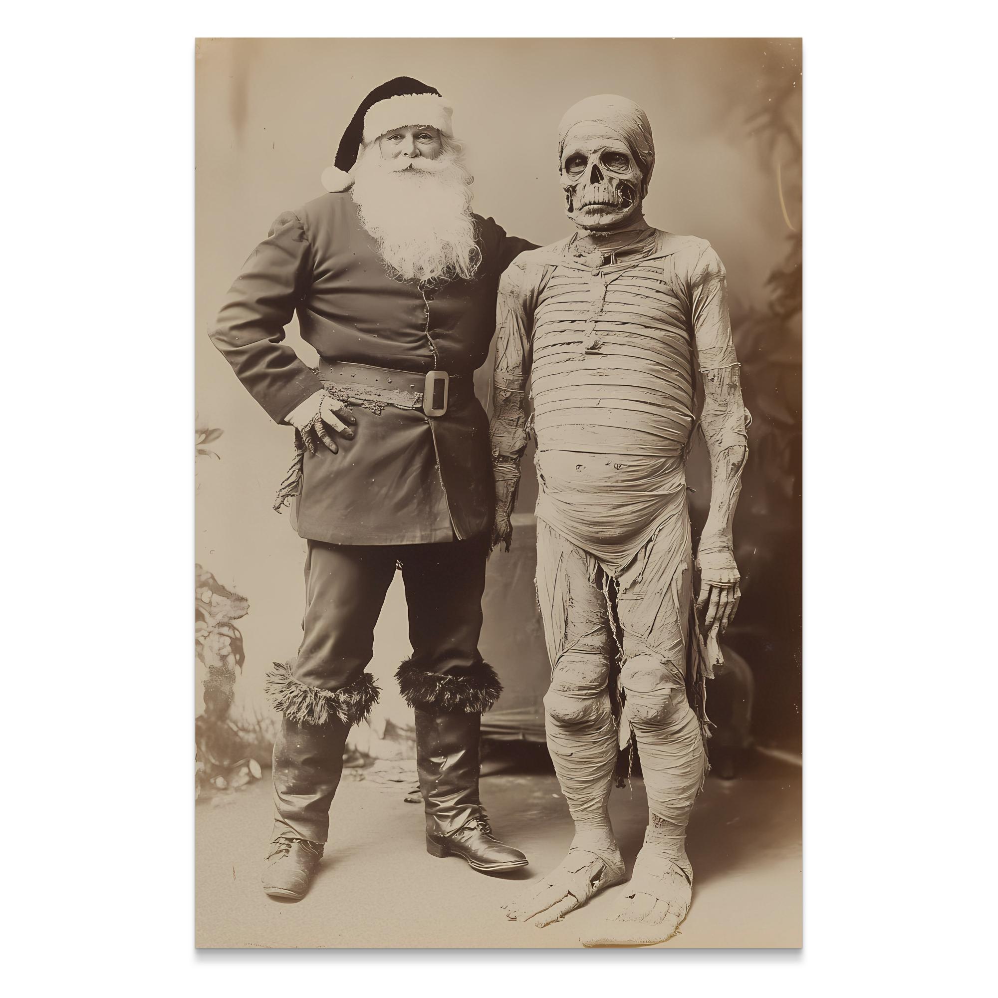 Santa and the Mummy Premium Matte/glossy Paper Poster, Victorian ...