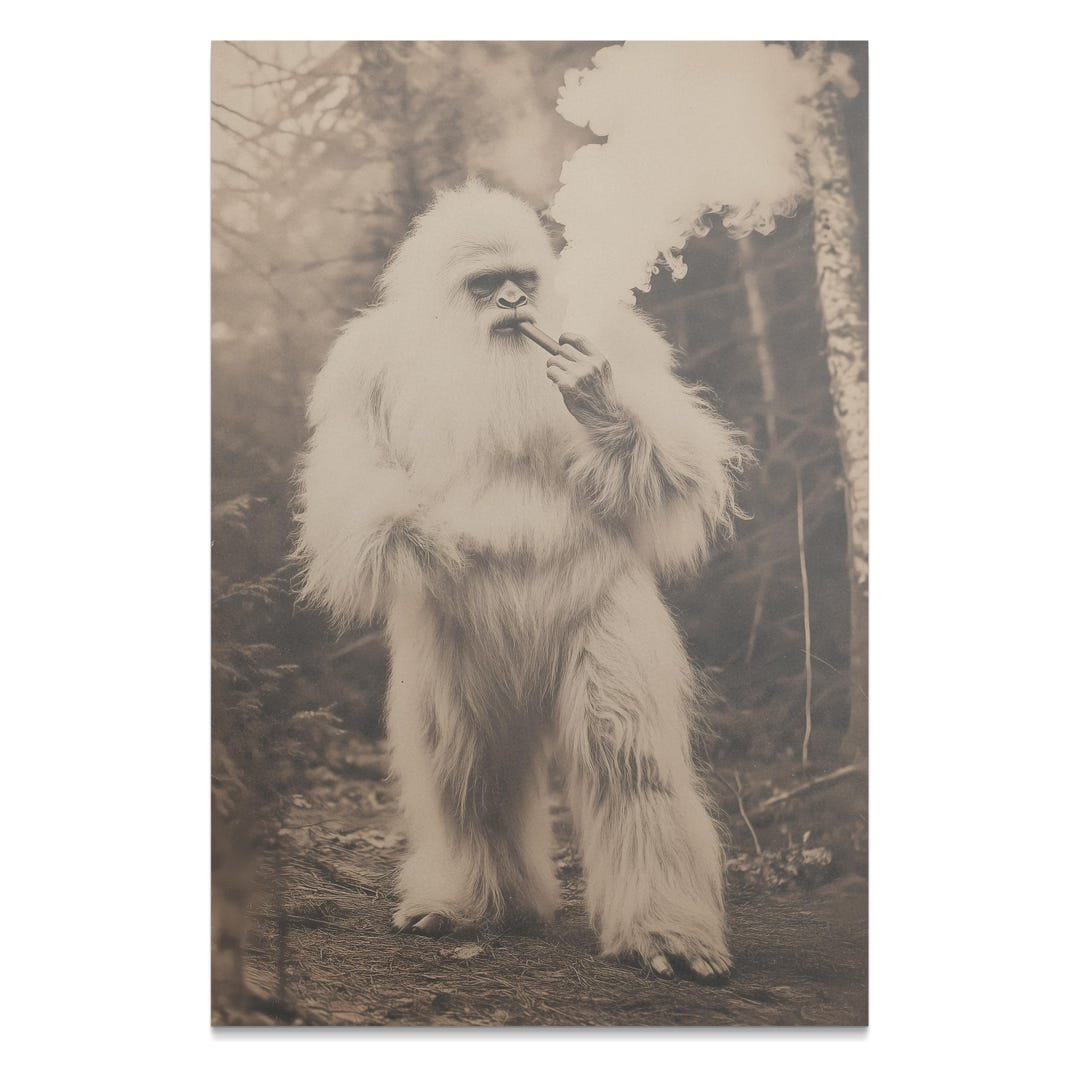 Yeti Smoking Premium Matte/glossy Paper Poster, Victorian Vintage ...