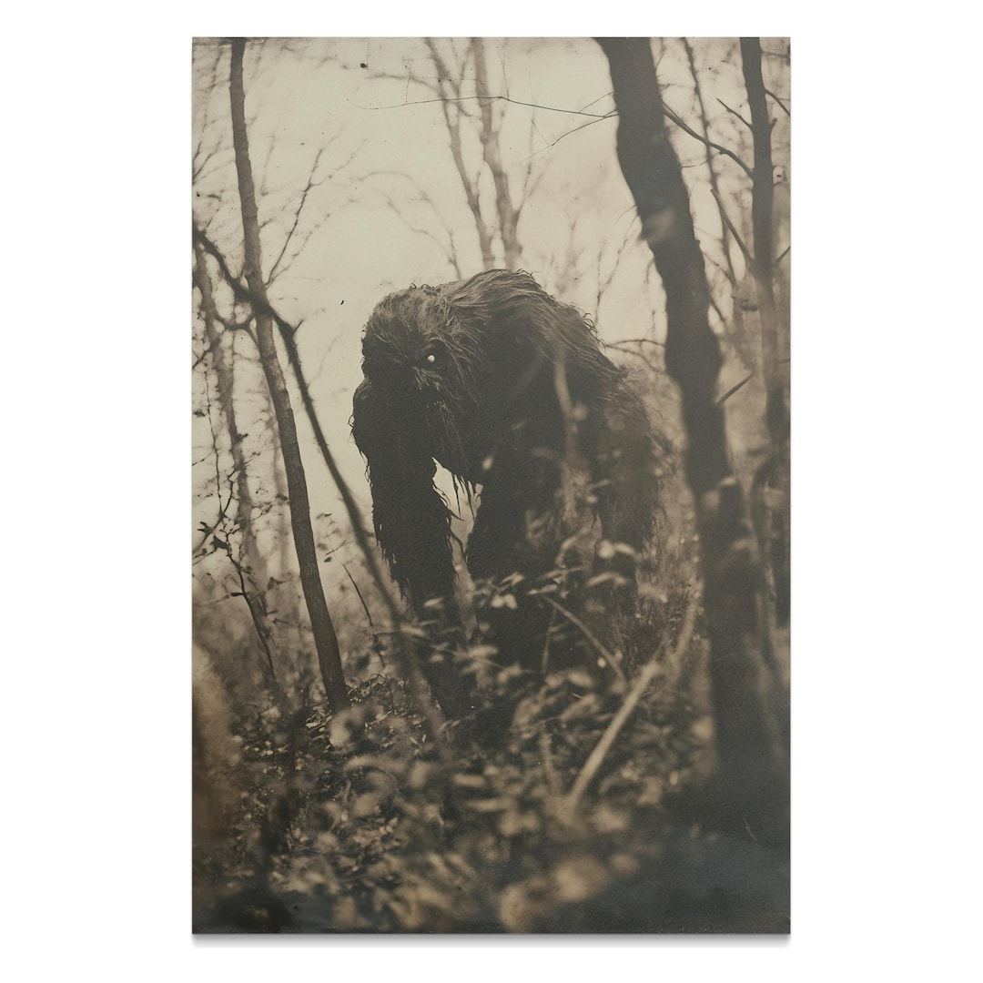 Skunk Ape Cryptid Photo Poster, Victorian Gothic Spooky Art Print - Etsy