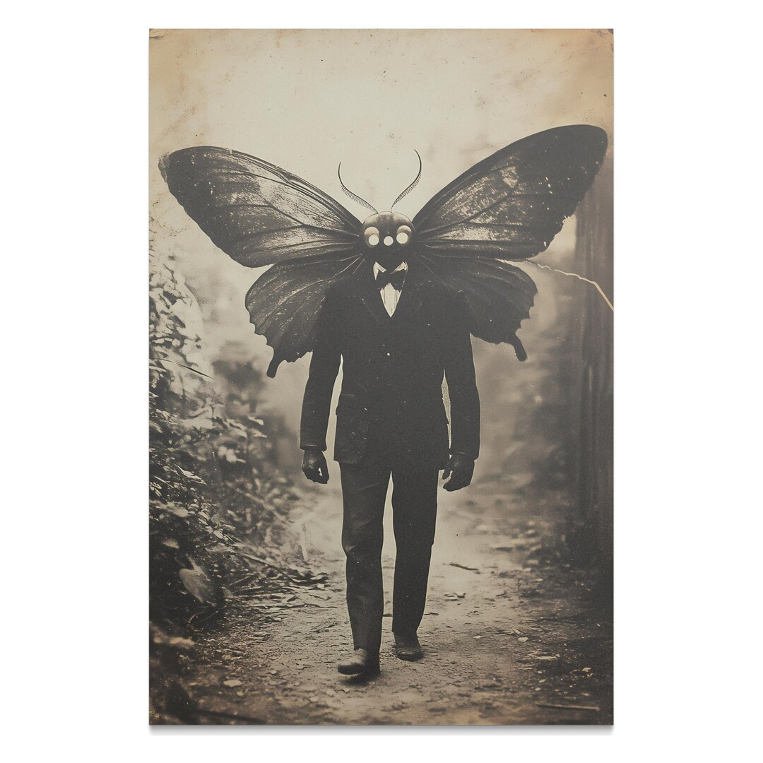 Mothman Premium Matte/glossy Paper Poster, Victorian Vintage, Gothic ...