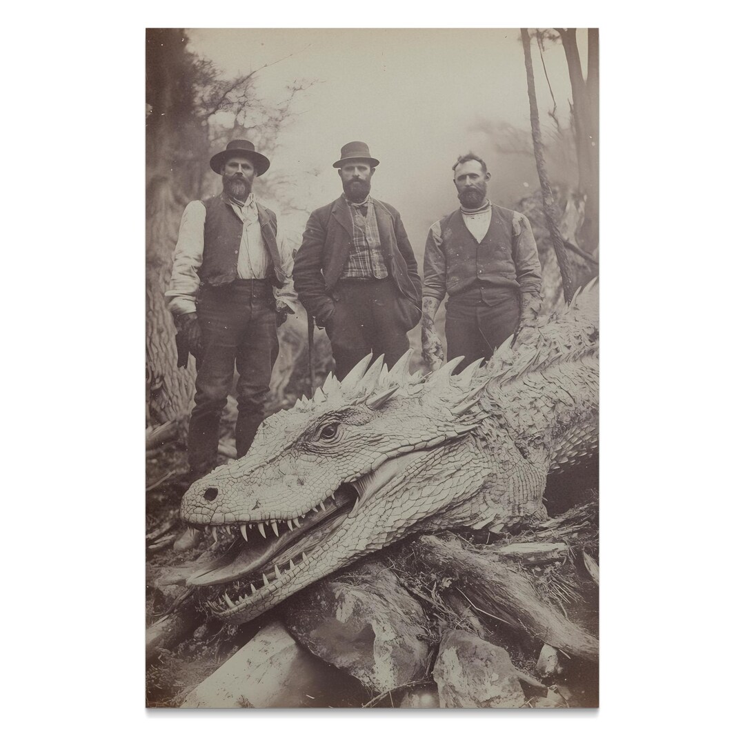 Dragon Hunters Premium Matte/glossy Paper Poster, Victorian Vintage ...