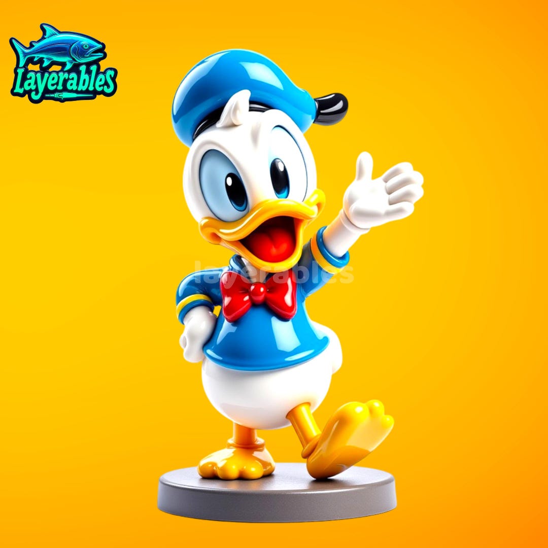Donald Duck 3D Printable Chibi Figure – Iconic Disney Character STL - Etsy
