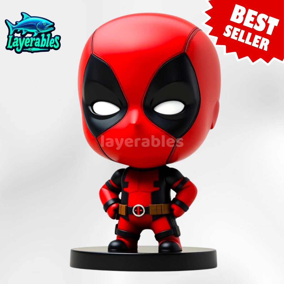 Chibi Deadpool 3D Printable STL File the Merc With a Mouth in Adorable ...