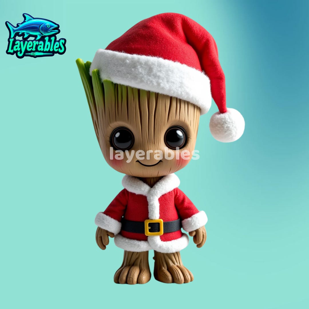 Chibi Santa Groot 3D Printable STL File - Etsy