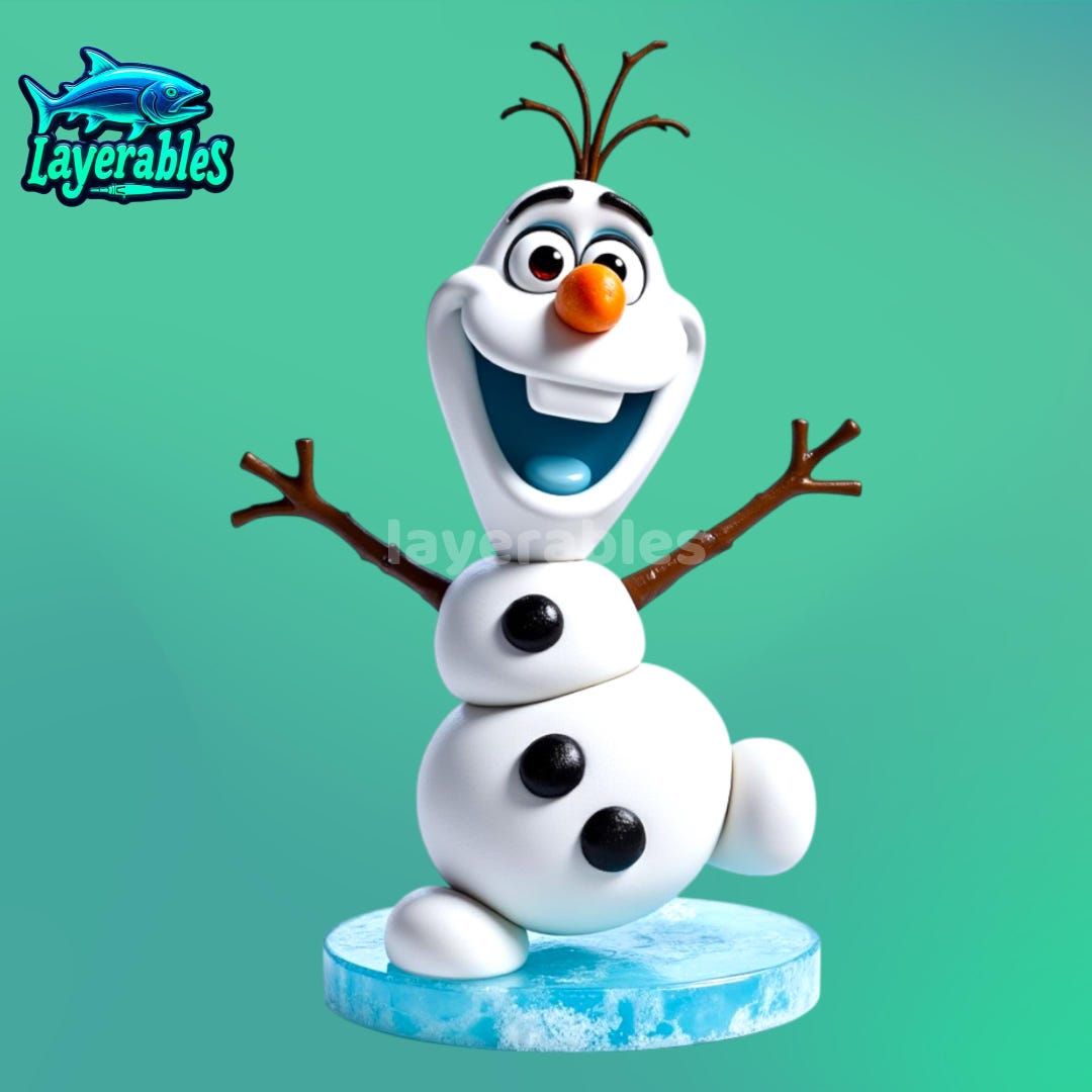 Chibi Olaf 3D Printable STL Frozen Fan Art Collectible - Etsy