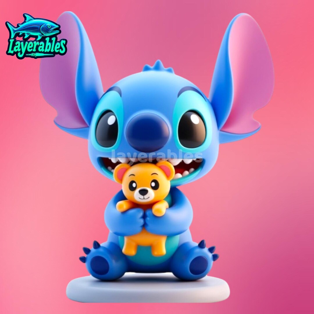 Stitch 3D Printer Model STL File Collectible Figure 3D Print Fan Art ...
