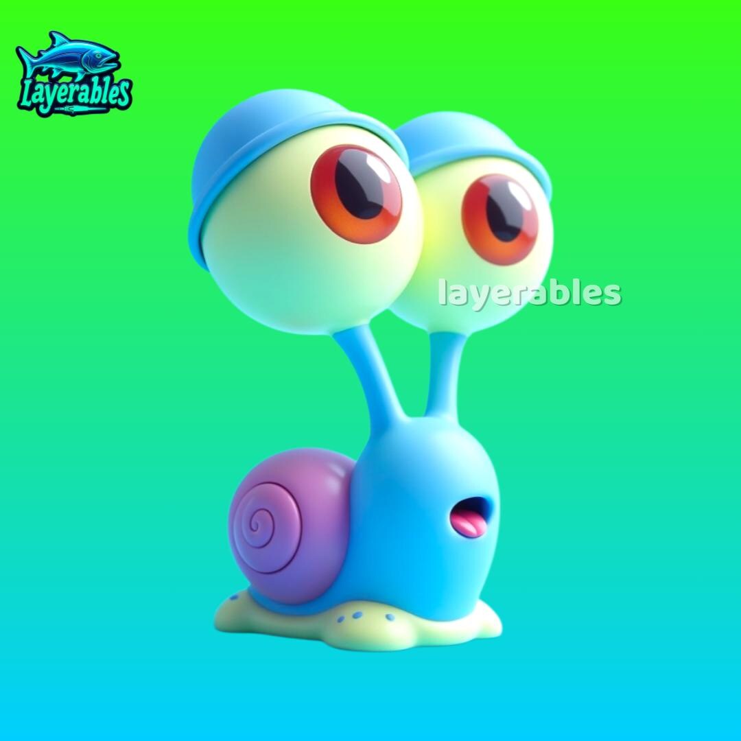 Gary Style Snail STL File – Sponge Pet Inspired 3D Print – Cute Cartoon ...