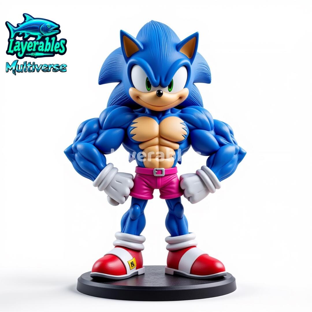 Muscular Sonic the Hedgehog Chibi 3D STL - Etsy UK