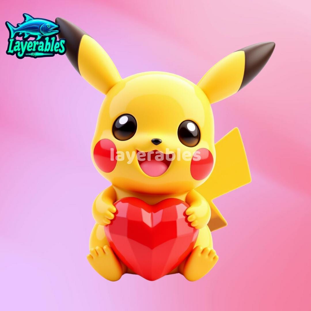 Chibi Pikachu 3D Printable STL File - Etsy