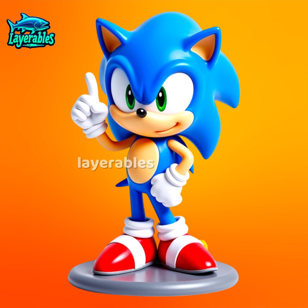 Chibi Sonic 3D Printable STL File - Speedy and Iconic Hedgehog Model ...