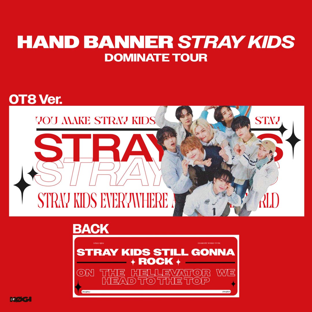 Hand Banner STRAY KIDS Europe Dominate TOUR - Etsy