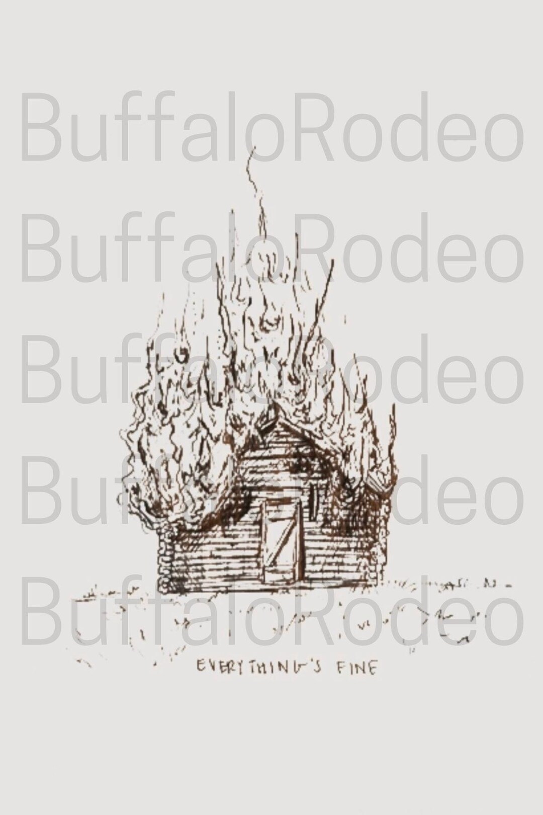 1 "everything's Fine" Cabin on Fire Card - Etsy