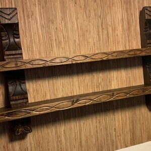 Witco Style Carved Wood Tiki Shelf Display Wall Unit - Etsy
