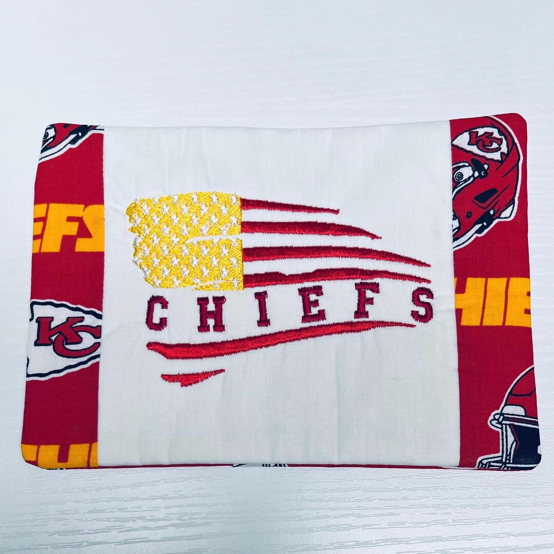 Kansas City Chiefs Football Mug Rug Coaster Hand Crafted Embroidered ...