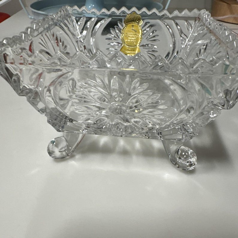 Vintage Imperlux Hand Cut Lead Crystal Dish German Democratic Republic ...