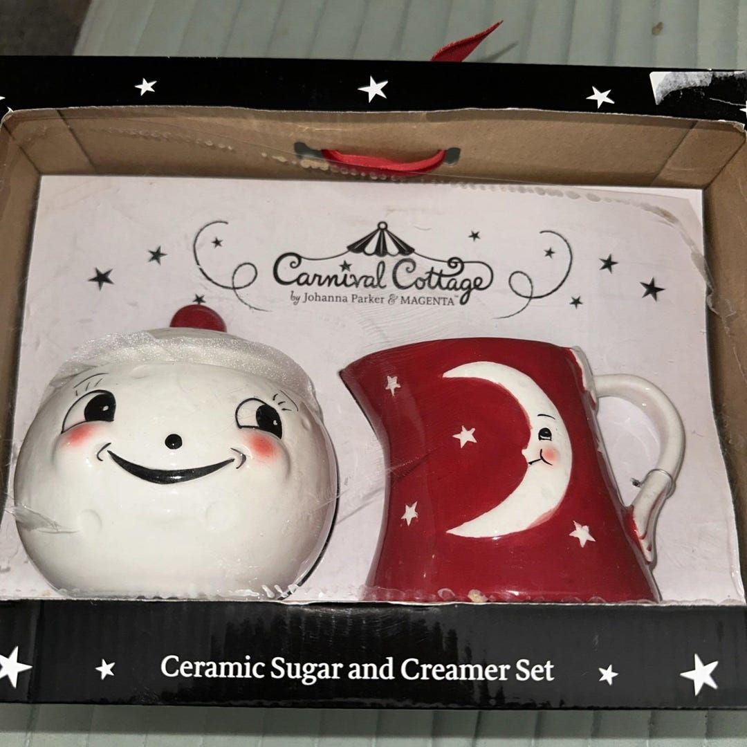 Carnival Cottage Laughing Luna Sugar & Creamer Set ~ NEW ~ Johanna ...