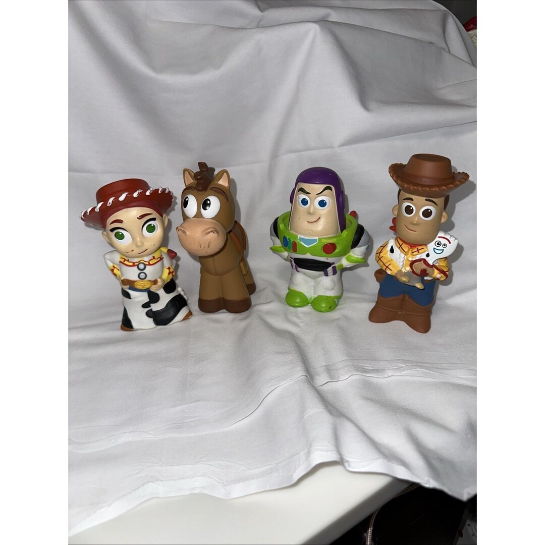 Disney Store Pixar Toy Story Tub Toys Figures Woody, Buzz & Jessie Lot ...