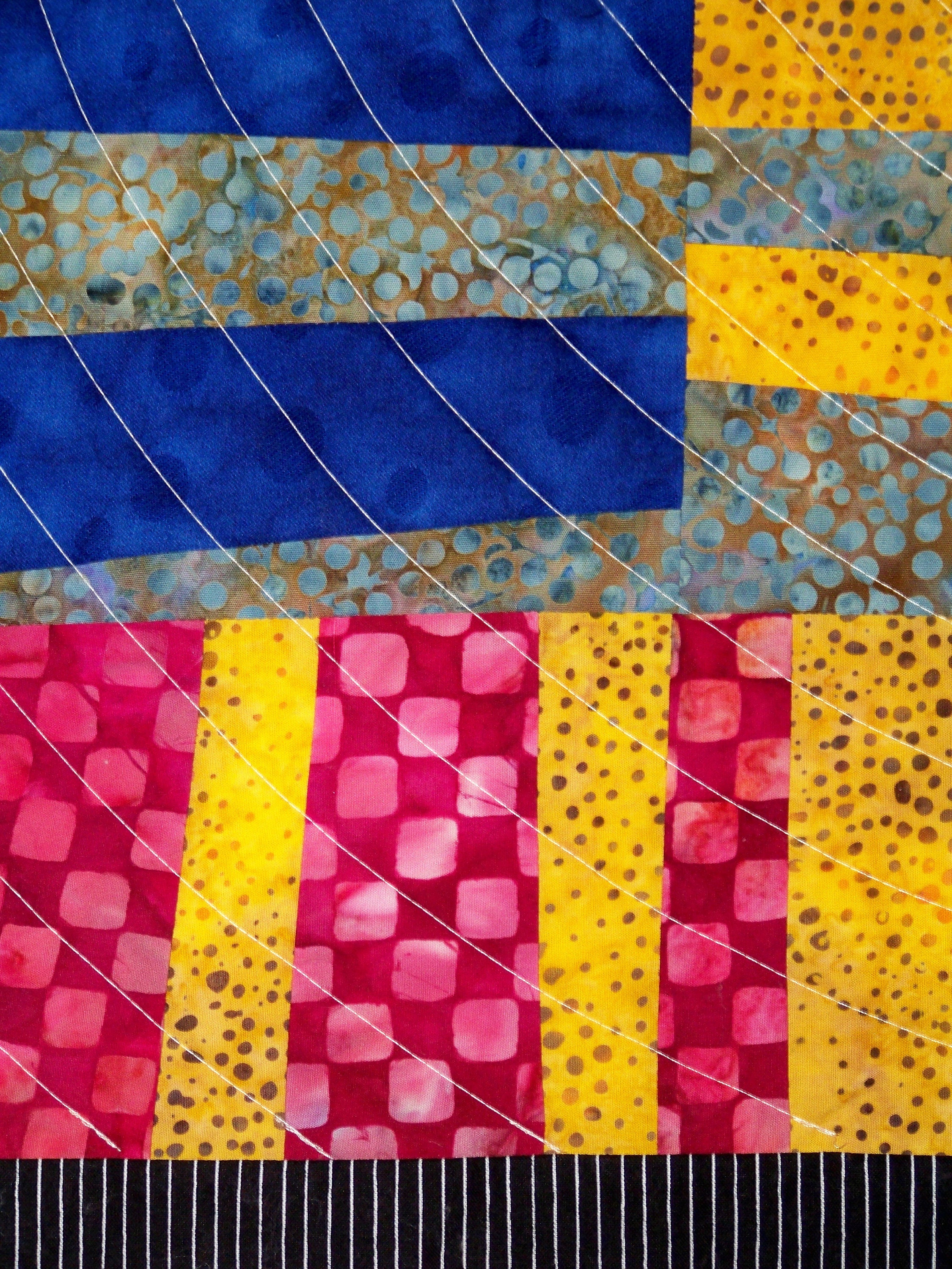 Stripes and Squares Colorful Art Quilt - Etsy