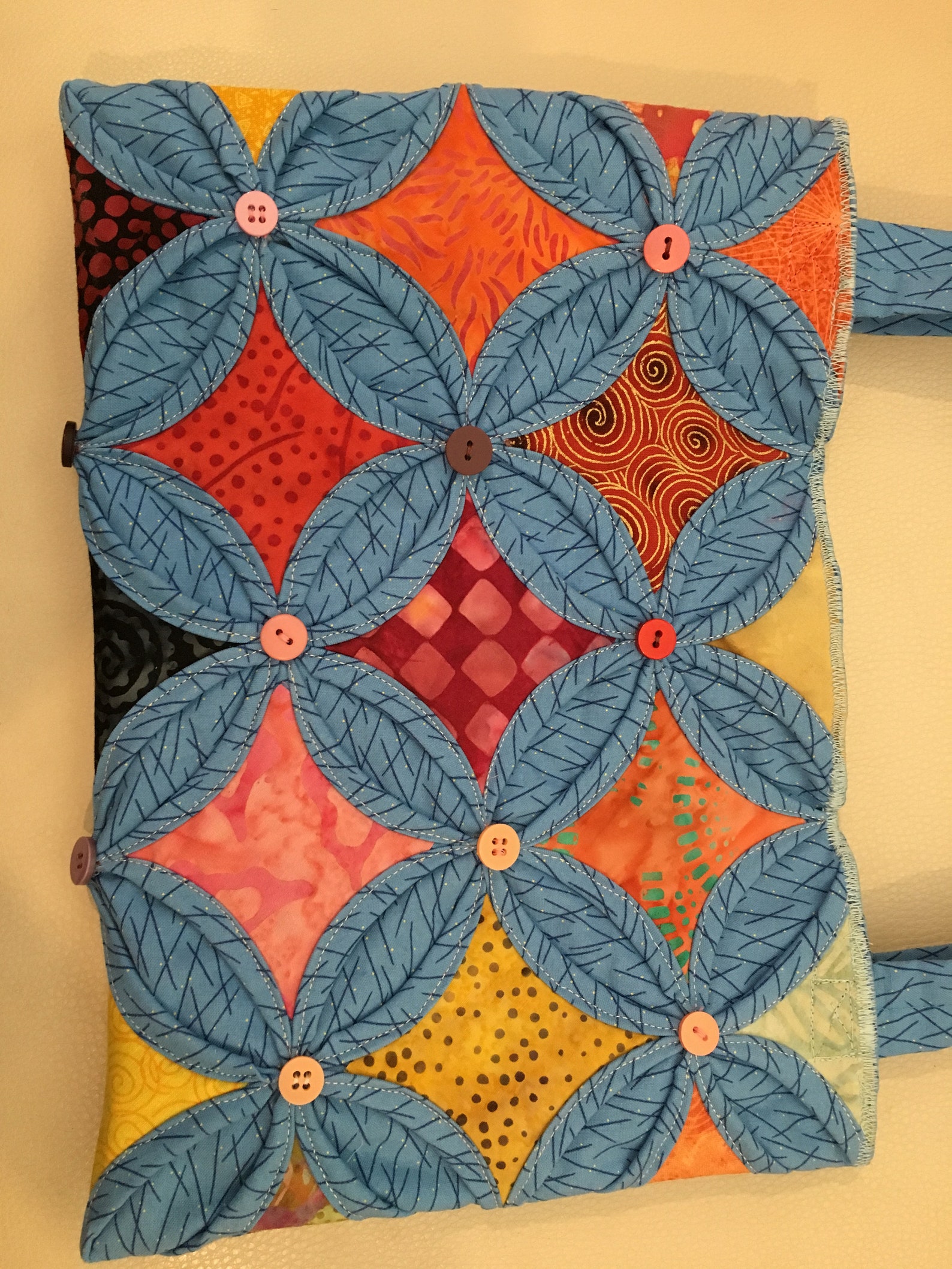 Quilted Cathedral Windows Tote Bage - Etsy