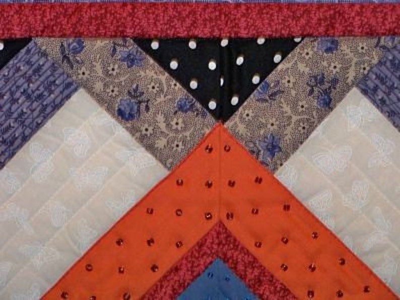 Beaded Orange Square Art Quilt - Etsy