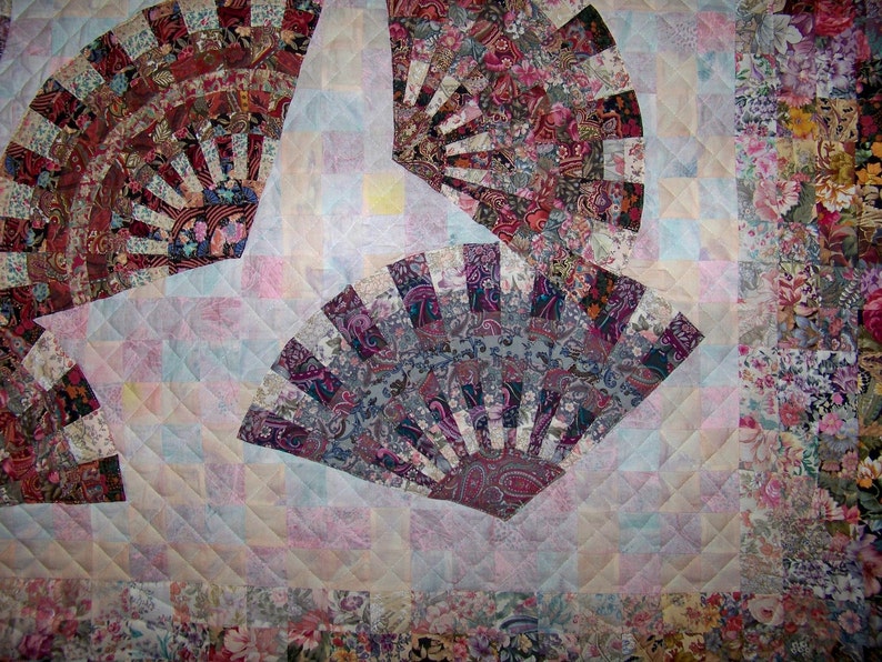 Five Fans Art Quilt - Etsy