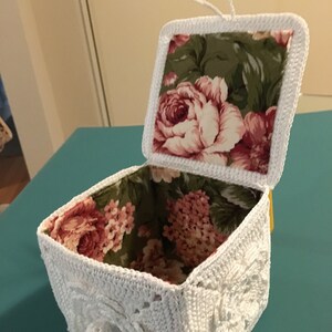 Small Crocheted Treasure/trinket/jewelry Box Lined - Etsy
