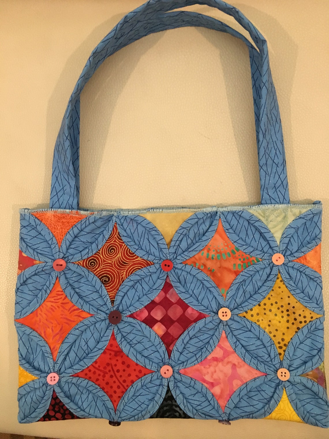 Quilted Cathedral Windows Tote Bage - Etsy