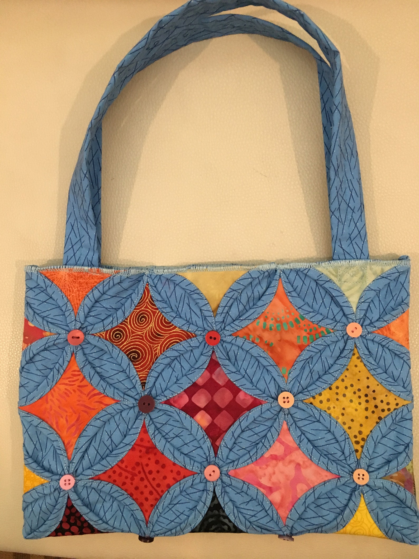 Quilted Cathedral Windows Tote Bage - Etsy