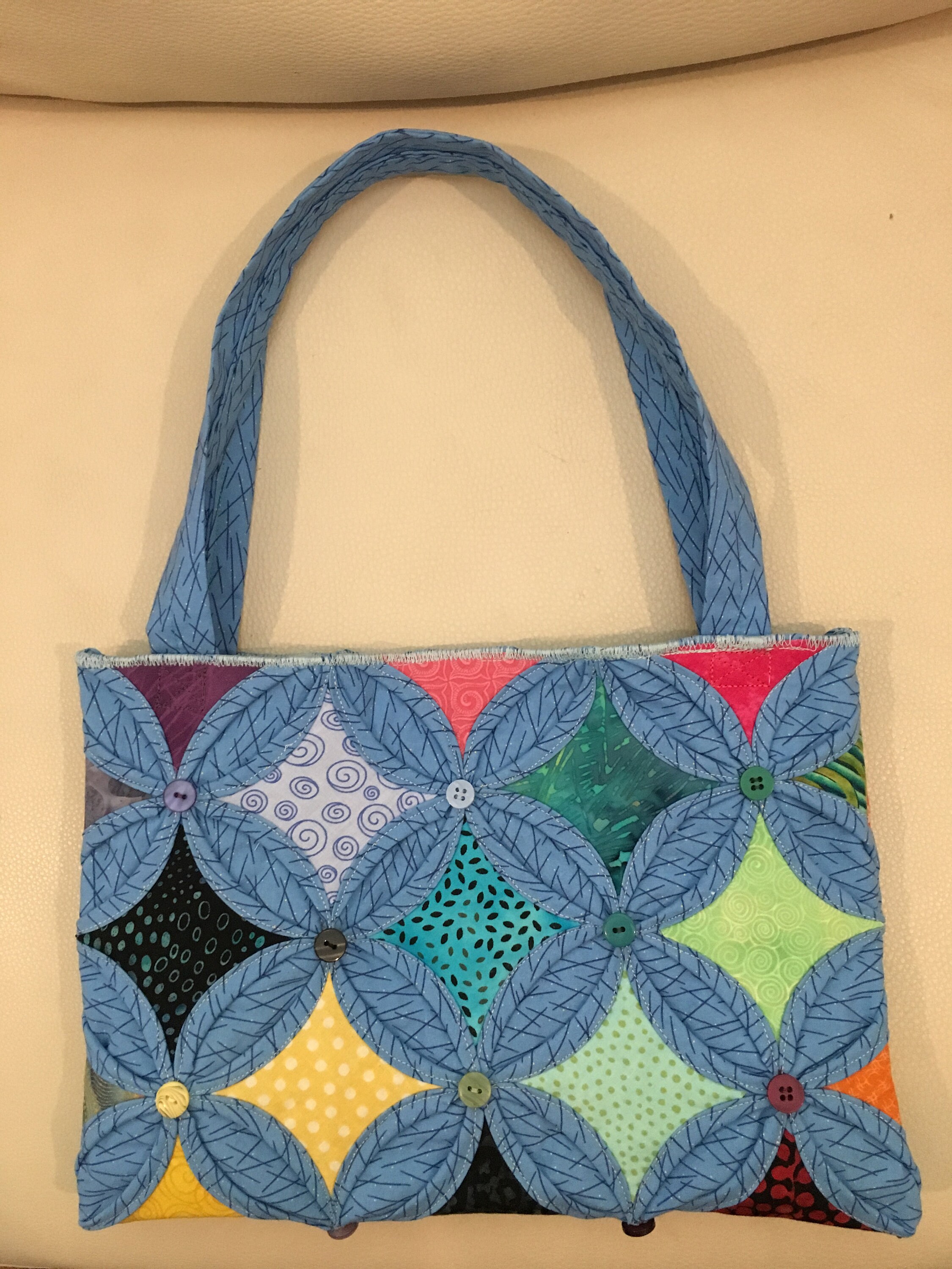 Quilted Cathedral Windows Tote Bage - Etsy