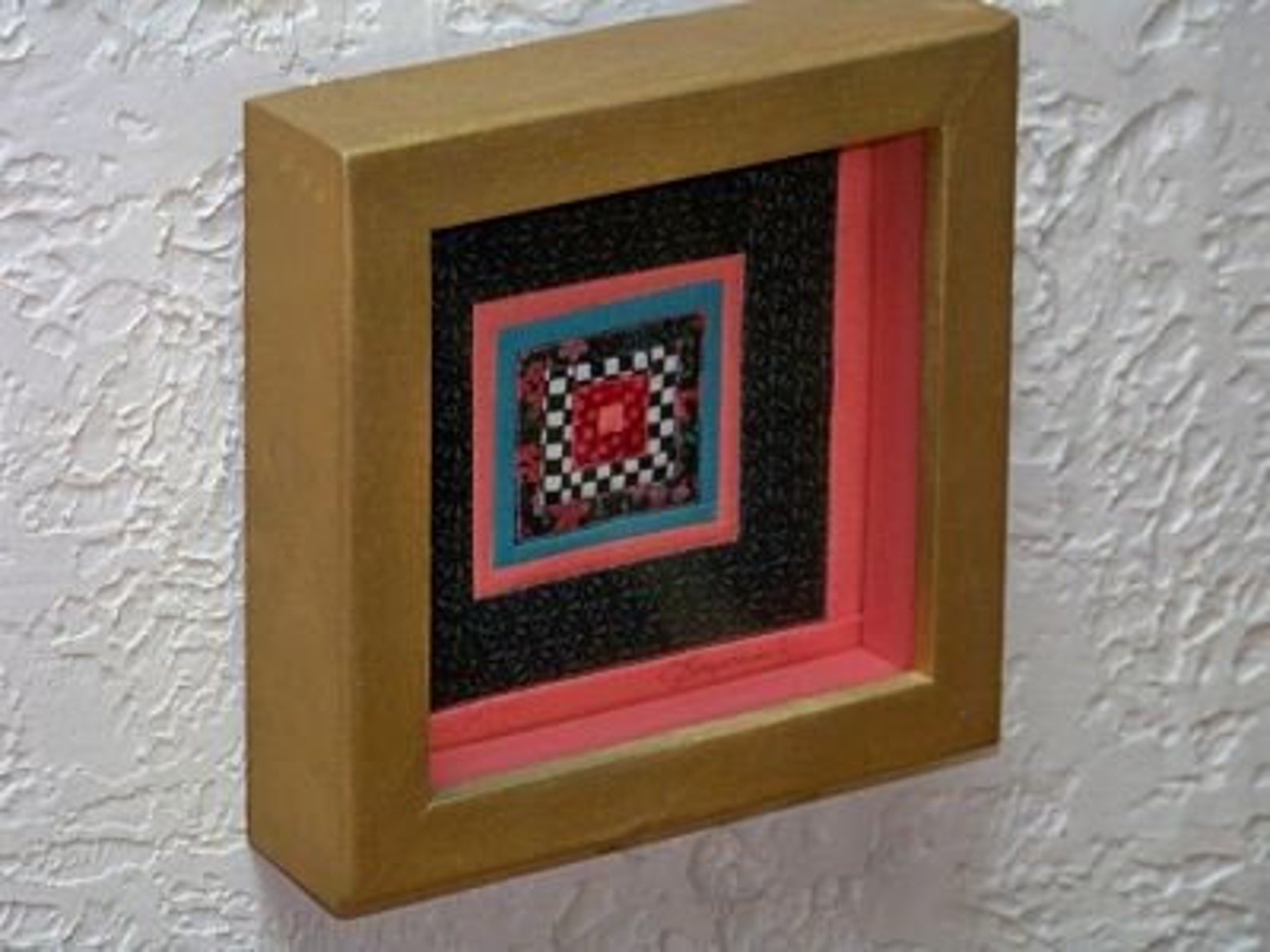 Mini Quilt in Shadow Box Frame - Etsy