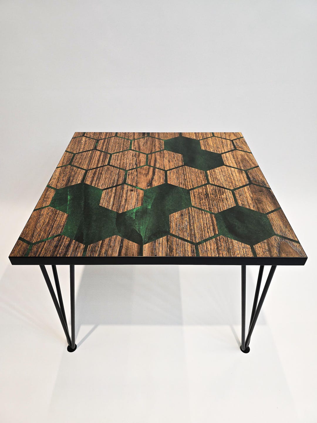 Geometric Design Coffee Table, Square Coffee Table, Coffee Table With ...