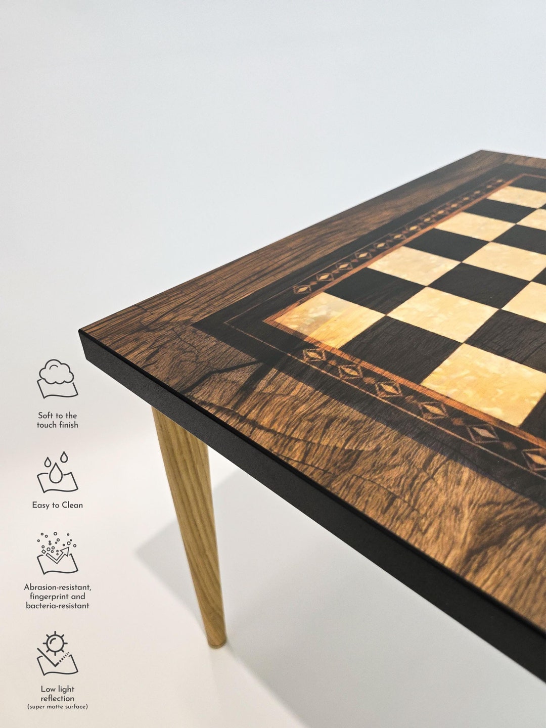 Chess Table, Chess Board Table for Playing, Real Chess Board Table ...
