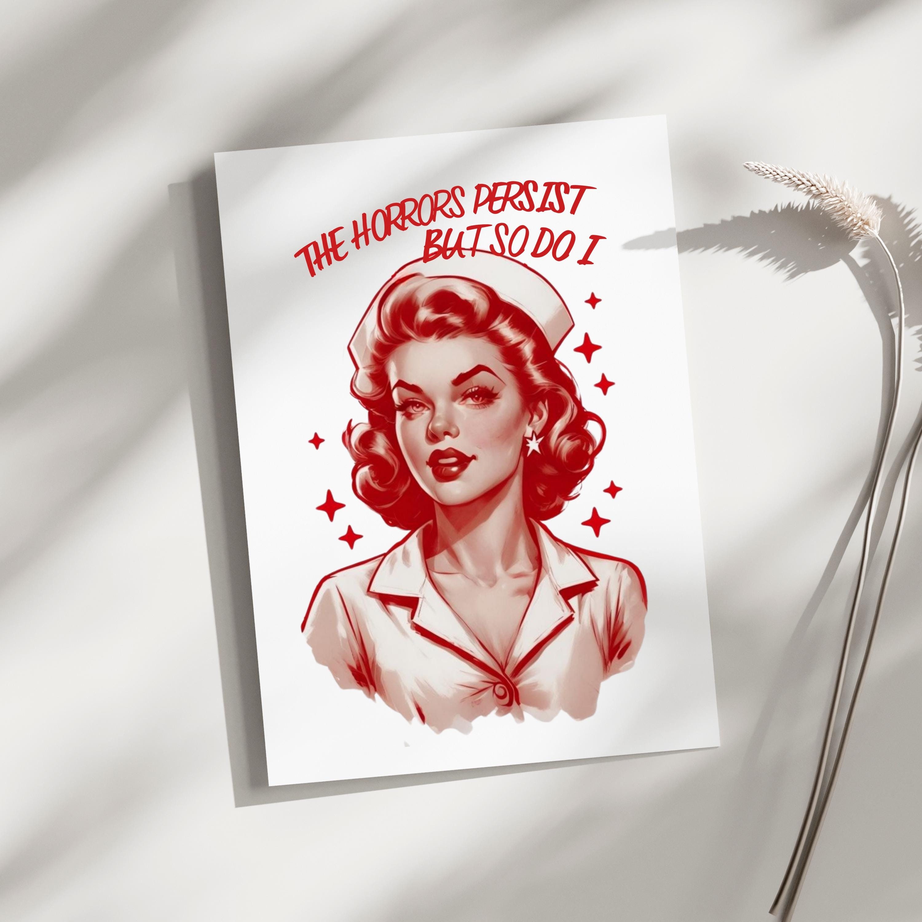 Vintage Nurse Greeting Card: Healthcare Appreciation Gift (5x7) - Etsy