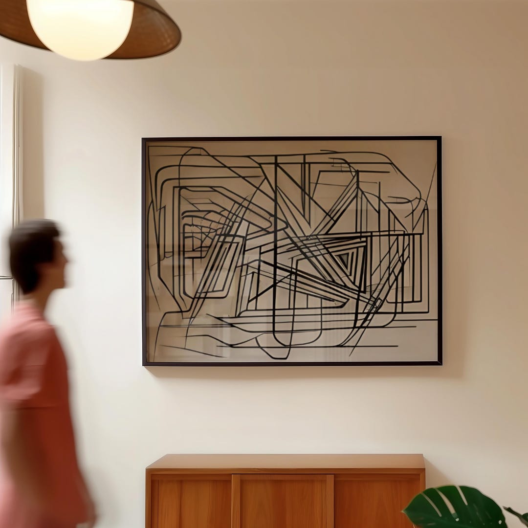 Abstract Line Art Prints: Modern Geometric Decor (digital Download) - Etsy