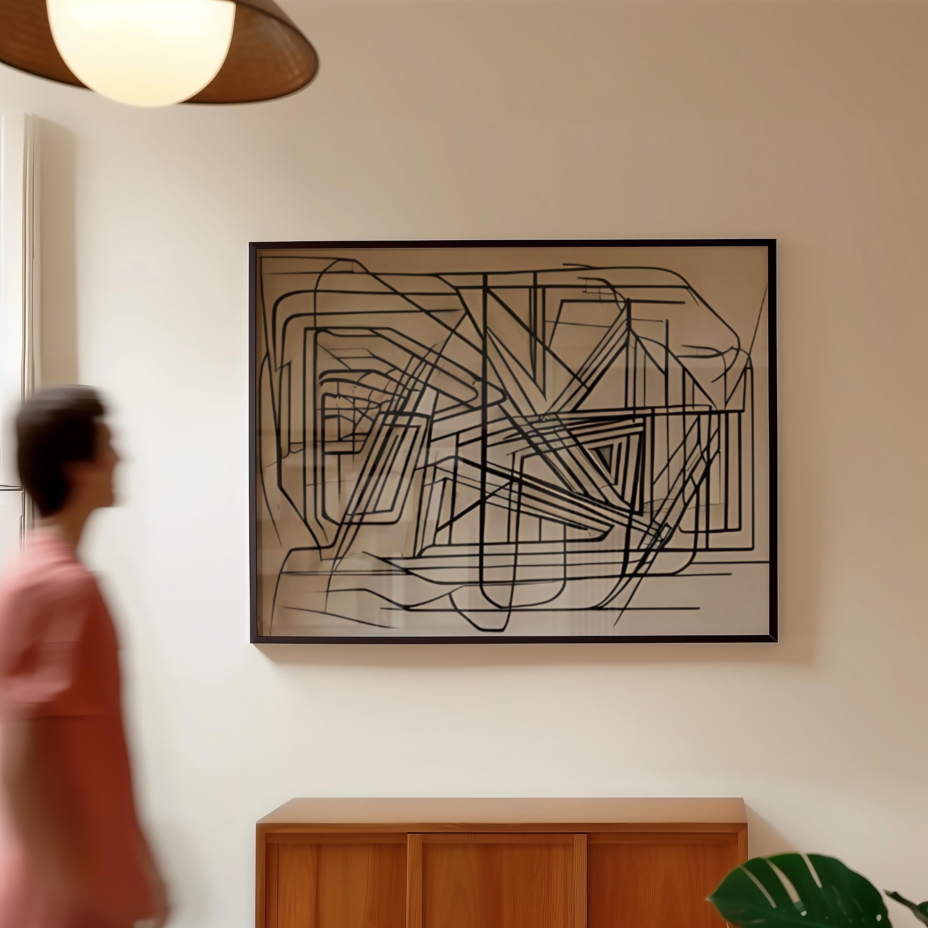 Abstract Line Art Prints: Modern Geometric Decor (digital Download) - Etsy