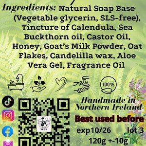 Goats Milk & Honey Handmade Natural Herbal, Eco-friendly, Moisturising Soap. - Etsy UK
