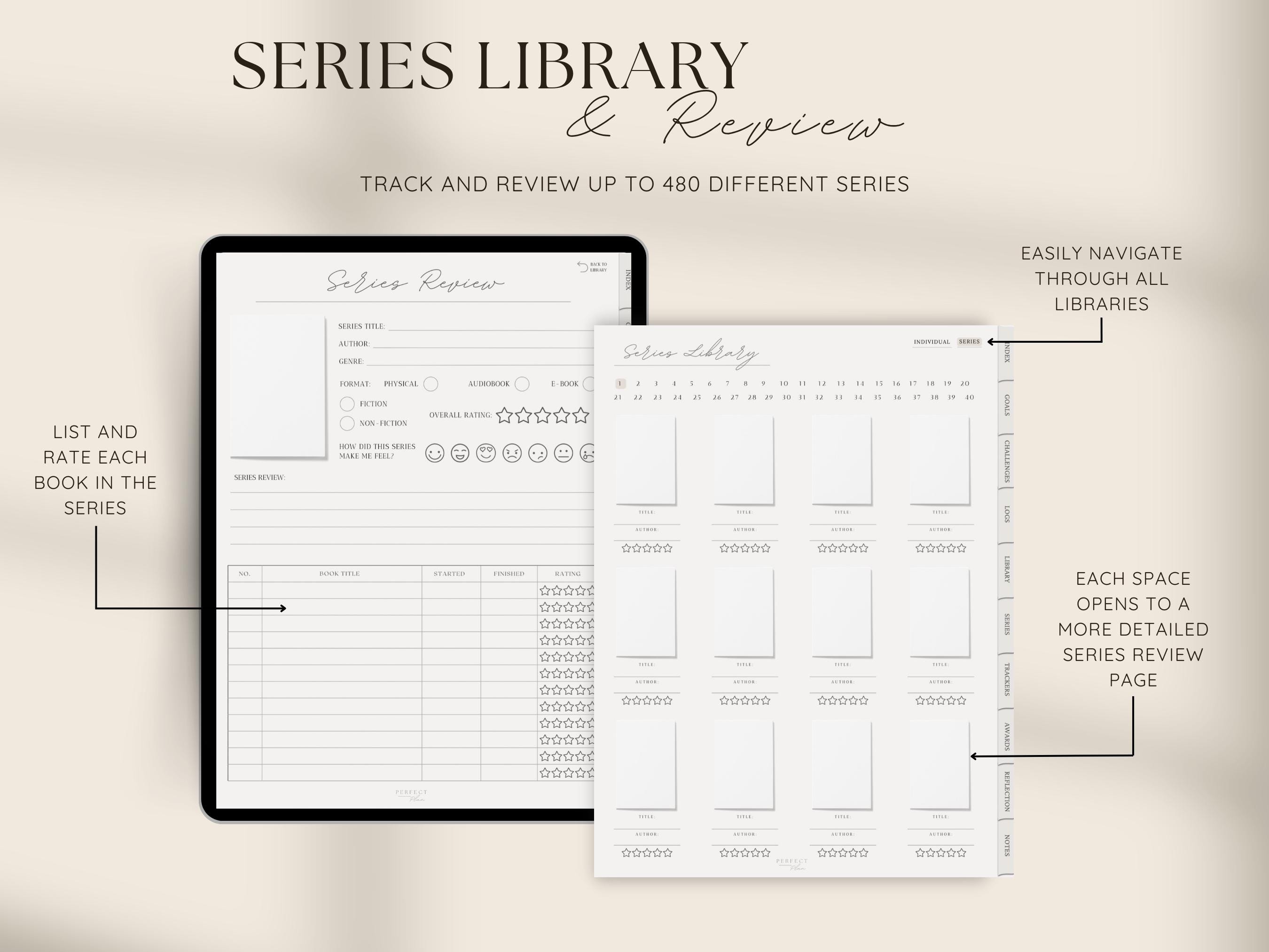 Digital Reading Journal Reading Log Book Tracker and Reading Planner ...