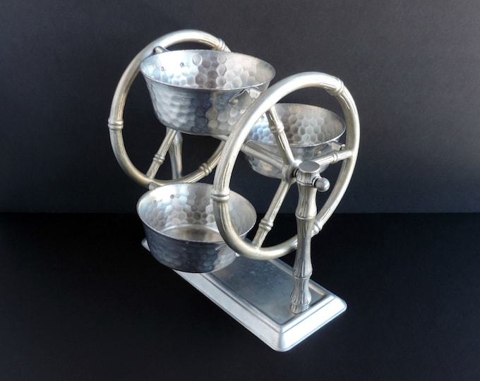 Vintage Ferris Wheel Snack Server, Everlast Forged Aluminum Bamboo ...