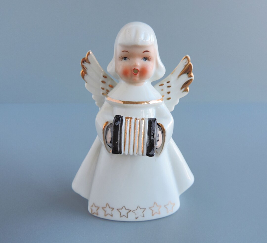Vintage Chase Christmas Angel Figurine With Concertina Mid-century ...