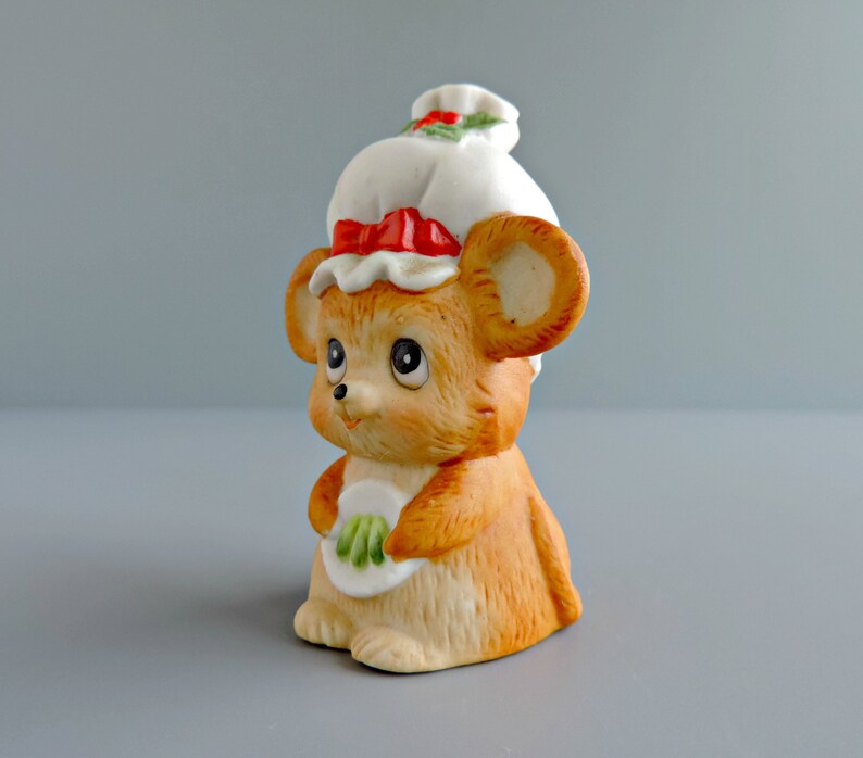 Vintage Lefton Christmas Mouse Bell Figurine Retro Holiday | Etsy