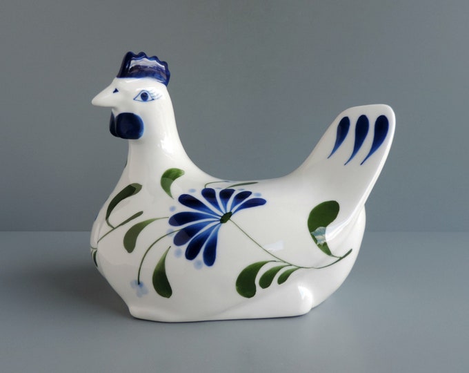 Vintage Dansk Chicken, Hen Figurine Sage Song Pattern by Niels ...