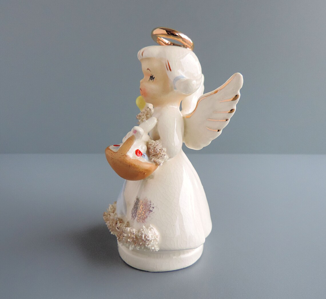 Vintage Lefton April Angel Easter Figurine AR1987 Birthday | Etsy