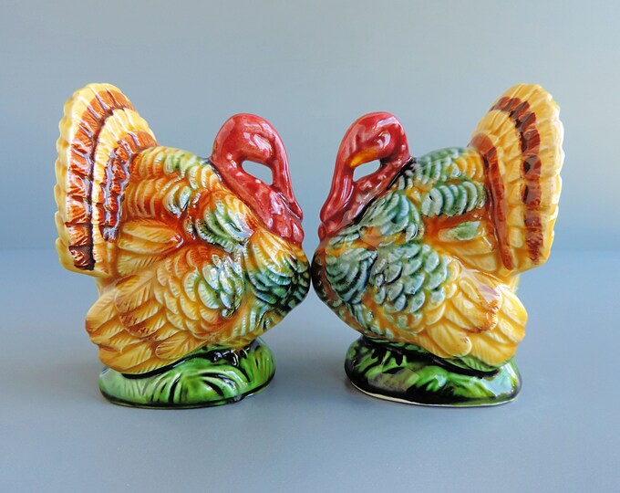 Vintage Lefton Turkey Salt and Pepper Shaker Set #H7441 | Thanksgiving ...
